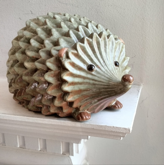 Vintage | Art | Vintage Hedgehog Pottery Figurine Celadon Glaze | Poshmark